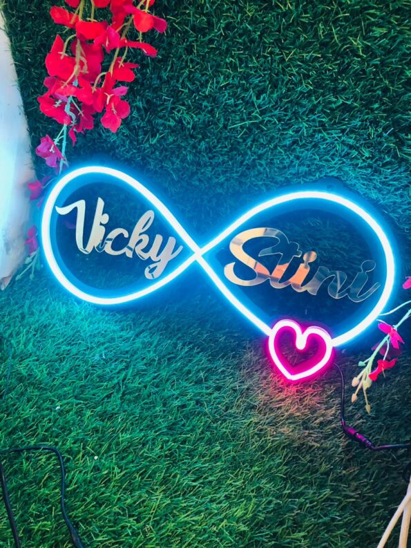 Infinity Neon Light - heart beat customization